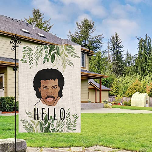 Hello Funny Garden Flag Vertical Double Sized Personalized Flag Seasonal Home Yard Outdoor Decoration 12.5 x 18 Inch