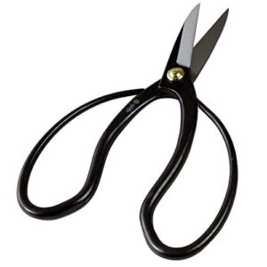 Wazakura Bonsai Scissors MADE IN JAPAN 7inch(180mm), Japanese Bonsai Garden Tools, Hasami Pruning Shears - Traditional Black