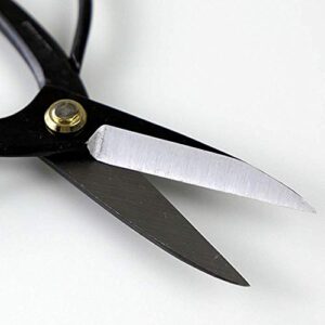 Wazakura Bonsai Scissors MADE IN JAPAN 7inch(180mm), Japanese Bonsai Garden Tools, Hasami Pruning Shears - Traditional Black