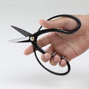 Wazakura Bonsai Scissors MADE IN JAPAN 7inch(180mm), Japanese Bonsai Garden Tools, Hasami Pruning Shears - Traditional Black