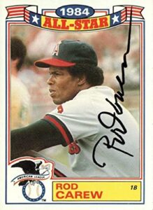 rod carew baseball autographed signed card with jsa coa