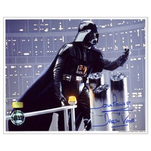 david prowse autographed star wars 8×10 darth vader on gantry photo