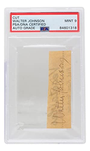 Walter Johnson Signed Washington Senators Signature Cut PSA Mint 9 - MLB Cut Signatures