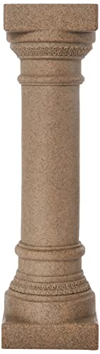 EMSCO Group Greek Column Statue – Natural Sandstone Appearance – Made of Resin – Lightweight – 32” Height