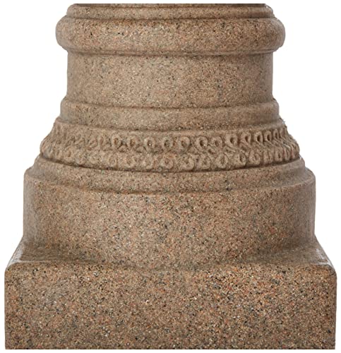 EMSCO Group Greek Column Statue – Natural Sandstone Appearance – Made of Resin – Lightweight – 32” Height