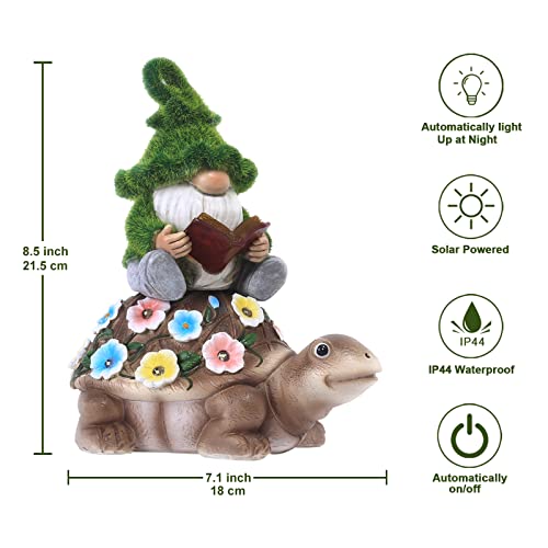 Nacome Solar Garden Gnomes Decorations for Yard - Outdoor Gnomes Statues for Patio,Yard,Balcony,Lawn Ornament,Garden Gifts for Women/Mom/Grandma,Mom's Best Gift