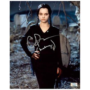 christina ricci autographed the addams family wednesday addams 8×10 photo