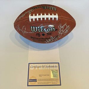 1986 new york giants super bowl champs team signed wilson nfl football steiner – autographed footballs