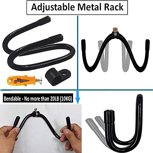 Wall-Mounted Black Hose Bracket Hose Hanger, Car Hose Holder, Carrier, Support for Garden Hose Hanger, Hose Holder Easily Holds 150 5/8’’ Hose - Perfect for Chain-Link Fence and Wall Mounted