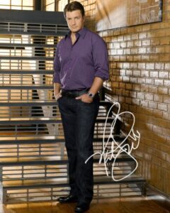 castle tv series reprint signed nathan fillion photo richard