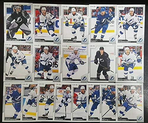 2020-21 O-Pee-Chee OPC Tampa Bay Lightning Base Team Set of 18 Cards: #26 Andrei Vasilevskiy #27 Steven Stamkos #68 Ondrej Palat #154 Mikhail Sergachev #168 Carter Verhaeghe #196 Blake Coleman #242 Ryan McDonagh #250 Nikita Kucherov #302 Erik Cernak #339