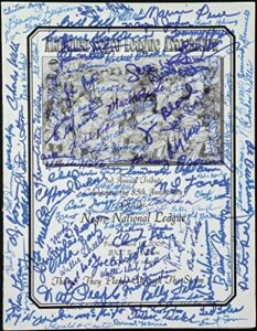 negro league legends multi-signed program with 116 signatures! – autographed mlb magazines