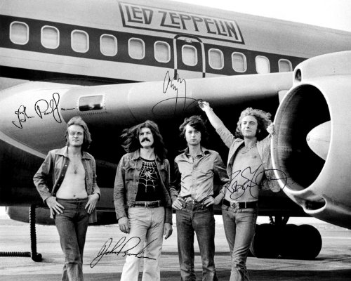 Led Zeppelin early band signed reprint photo All 4 Jimmy Page