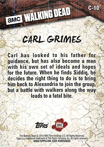 2018 Topps Walking Dead Season 8 Part 1 Characters #C-10 Carl Grimes Official TV Series Trading Card