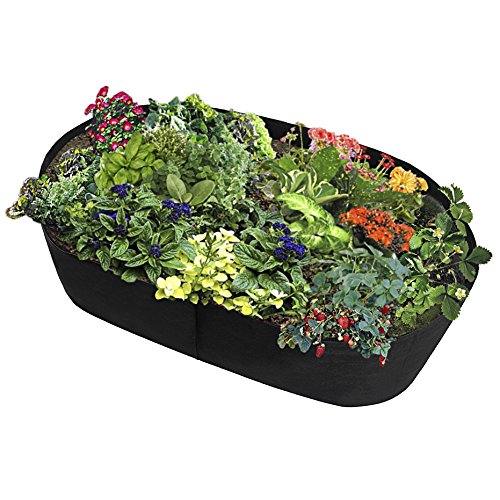 Fabric Raised Planting Bed, Garden Grow Bags Herb Flower Vegetable Plants Bed Rectangle Planter 2‘x4' (3ft x 6ft) (2ft x 4ft)