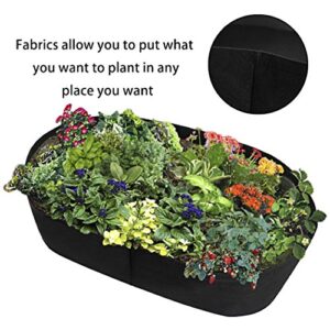 Fabric Raised Planting Bed, Garden Grow Bags Herb Flower Vegetable Plants Bed Rectangle Planter 2‘x4' (3ft x 6ft) (2ft x 4ft)