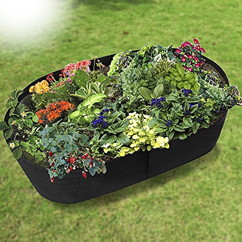 Fabric Raised Planting Bed, Garden Grow Bags Herb Flower Vegetable Plants Bed Rectangle Planter 2‘x4' (3ft x 6ft) (2ft x 4ft)