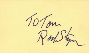 rod steiger actor tv movie autographed signed index card jsa coa