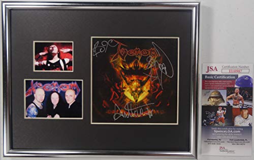 Signed Venom Autographed Hell Cd Matted Display Cronos Certified Jsa # Ii10987