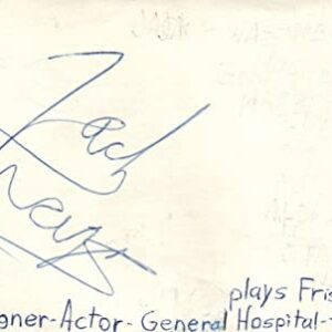 Jack Wagner Actor General Hospital Movie Autographed Signed Index Card JSA COA