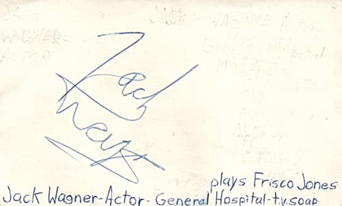 Jack Wagner Actor General Hospital Movie Autographed Signed Index Card JSA COA