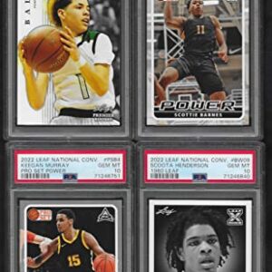 PSA 10 LAMELO BALL SCOTTIE BARNES SCOOTA HENDERSON KEEGAN MURRAY 4 CARD ROOKIE LOT LEAF GRADED PSA GEM MINT 10 YOUNG BASKETBALL STARS