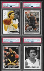 psa 10 lamelo ball scottie barnes scoota henderson keegan murray 4 card rookie lot leaf graded psa gem mint 10 young basketball stars