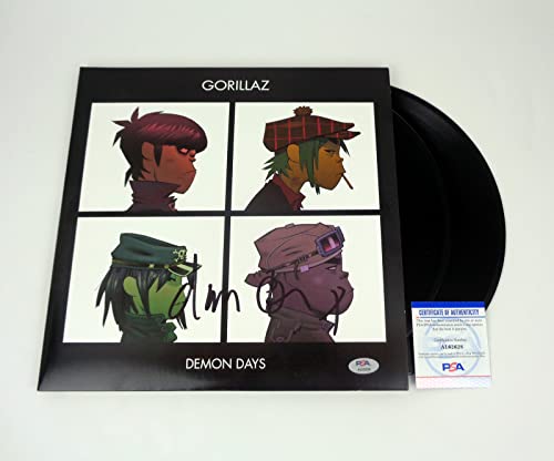 Demon Days Vinyl Record Album Signed Autographed by Damon Albarn of Gorillaz PSA/DNA COA