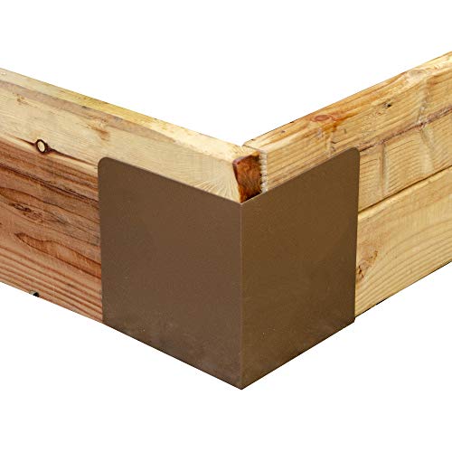 Garden Bloom 11029BL Instabrace Raised Garden Bed Corner Brackets, Brown