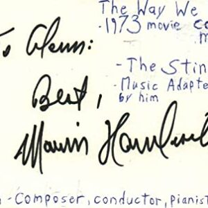 Marvin Hamlisch Composer Conductor Pianist Music Signed Index Card JSA COA