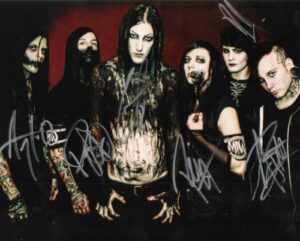 motionless in white band reprint signed photo #2 rp