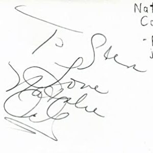 Natalie Cole Singer R&B Pop Jazz Music Signed Index Card JSA COA