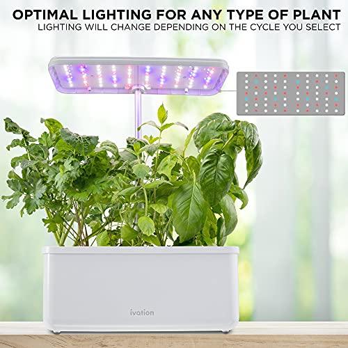 Ivation 7-Pod Indoor Hydroponics Growing System Kit Herb Garden planter w/ LED Grow Light