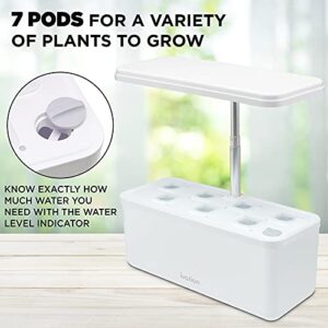 Ivation 7-Pod Indoor Hydroponics Growing System Kit Herb Garden planter w/ LED Grow Light