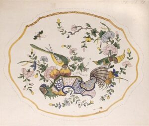 an original design for a porcelain plate