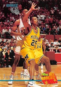 juwan howard basketball card (michigan wolverines fab five ncaa final four) 1994 classic #102 all rookies