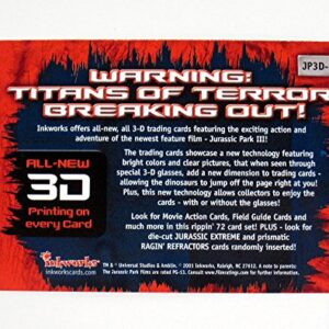 Lot of (50) 2001 Inkworks Jurassic Park 3 3D Promo Card (JP3D-1) Nm/Mt