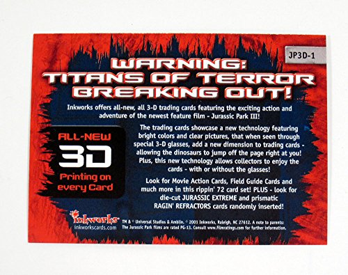 Lot of (50) 2001 Inkworks Jurassic Park 3 3D Promo Card (JP3D-1) Nm/Mt