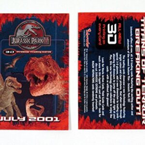 Lot of (50) 2001 Inkworks Jurassic Park 3 3D Promo Card (JP3D-1) Nm/Mt