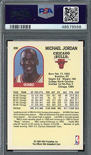 Michael Jordan 1989 Hoops Basketball Card #200 Graded PSA 8