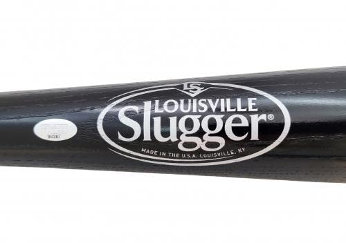 Jesse Winker Autographed Black Louisville Slugger Pro Stock Bat Brewers, Reds MCS Holo Stock #208186 - Autographed MLB Bats