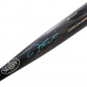 Jesse Winker Autographed Black Louisville Slugger Pro Stock Bat Brewers, Reds MCS Holo Stock #208186 - Autographed MLB Bats