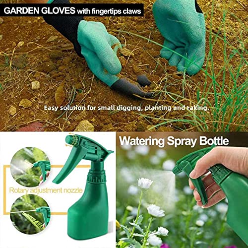 Garden Tools Set,Gardening Tools for Woman Man Gardening Kit 11 Pieces,Gardening Tools for Gardening Gifts,Heavy Duty Aluminum Hand Tool,Handle Gardening Planting Tool Set with Apron,Storage Tote Bag