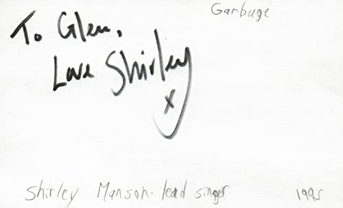 Shirley Manson Lead Singer Garbage Rock Band Music Signed Index Card JSA COA