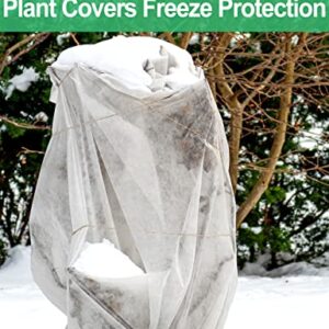 Plant Cover Freeze Protection 10FT x 33FT, Wohohoho 1.0oz/yd² Heavy Duty Plant Blanket, Frost Protection Down to -5°C/23°F, Anti-UV, Reusable Garden Floating Row Cover for Plants Vegetable Fruits