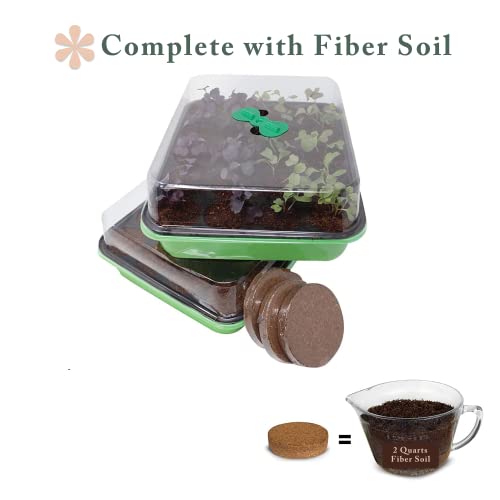 Window Garden Microgreens Grow Kit - Assorted Microgreen Seeds, Indoor Starter Growing Kit -Window Garden 20 Cavity Seed Propagation Kits (2) – Complete with Fiber Soil