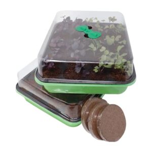 Window Garden Microgreens Grow Kit - Assorted Microgreen Seeds, Indoor Starter Growing Kit -Window Garden 20 Cavity Seed Propagation Kits (2) – Complete with Fiber Soil