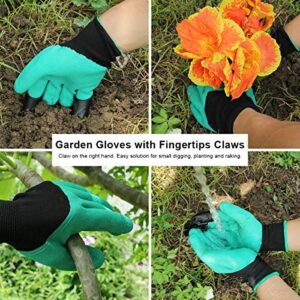 Glaric Gardening Tool Set 10 Pcs, Aluminum Garden Hand Tools Set Heavy Duty with Garden Gloves ,Trowel and Organizer Tote Bag ,Planting Tools ,Gardening Gifts for Women Men