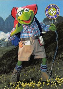 kermit the frog muppets trading card 1993 jh #14 hiking