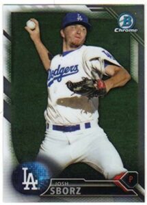 2016 bowman chrome chrome prospects #bcp209 josh sborz dodgers mlb baseball card nm-mt